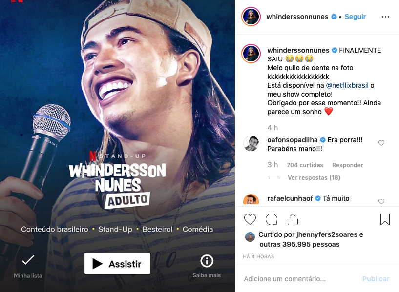 Novo stand-up de Whindersson Nunes estreia na Netflix - Radio Mix FM ...